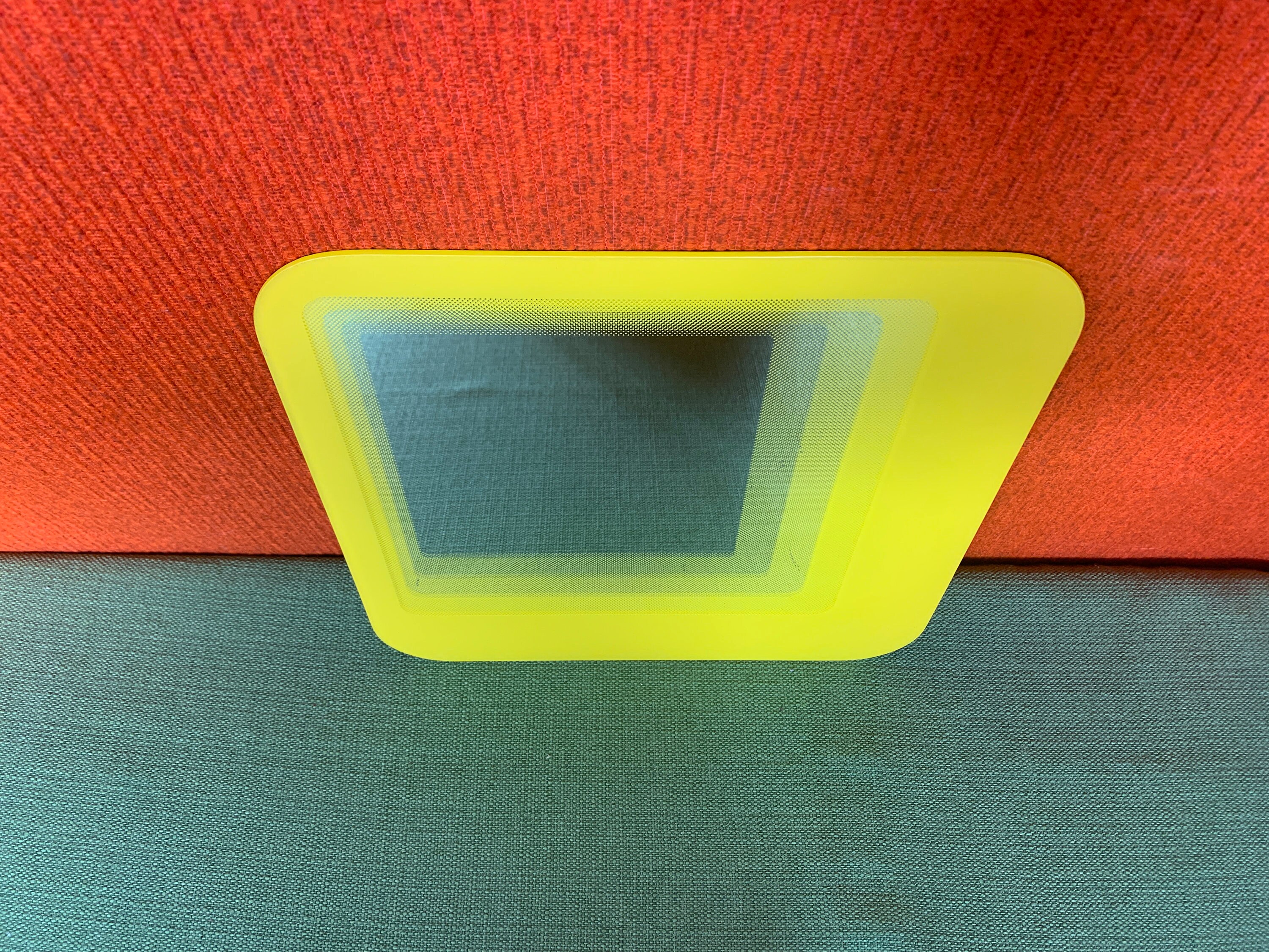 Vintage 90s Mirror Plate in Retro 70s Style Square Wall - Etsy