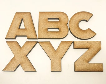 Wooden letters 2cm 20cm Small And Large 4mm thick in | Etsy