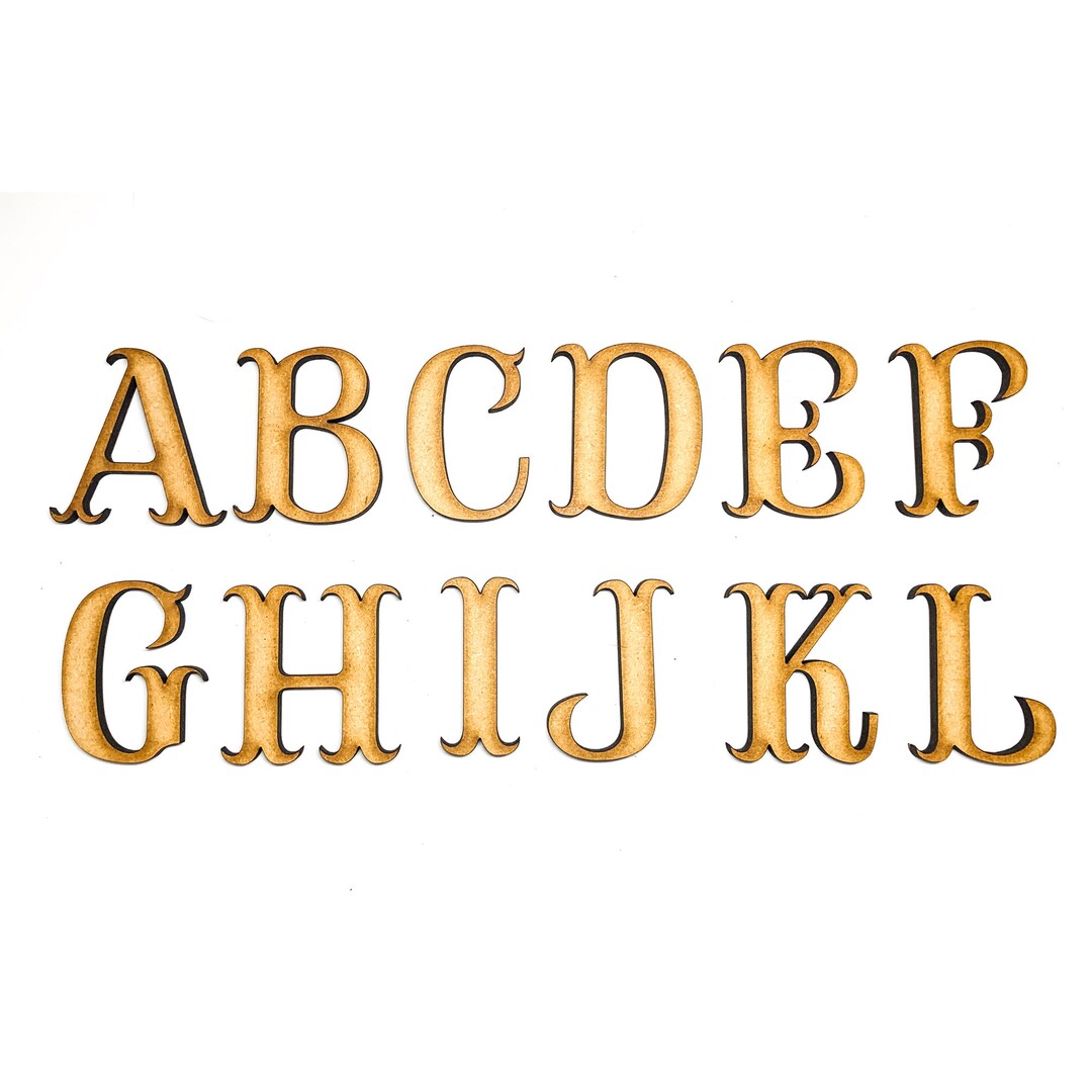 Wooden Letters 2cm 20cm 4mm Thick in Circus Font / Bedroom Wall Art ...