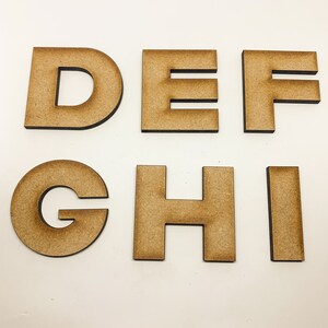 Wooden Letters 2cm 20cm Small and Large 4mm Thick/ Bedroom Wall Art ...