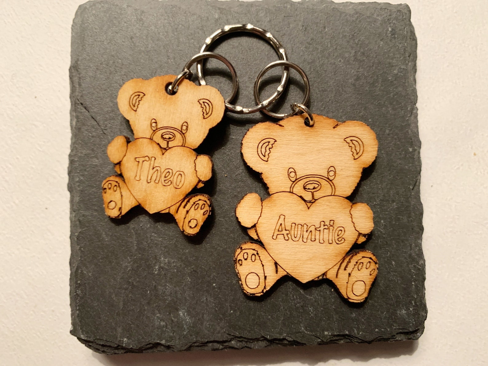 Personalised Teddy Bear Keyring / Personalised Keyring Gift / - Etsy UK