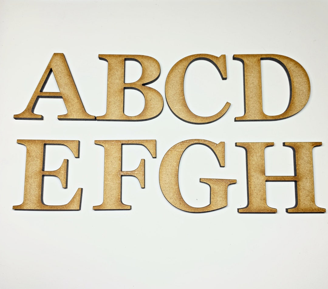 Small 2cm 7.5cm Wooden Letters Capital or Lower Case Letters Laser Cut ...