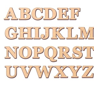 Small 2cm 7.5cm Wooden Letters Capital or Lower Case Letters Laser Cut ...