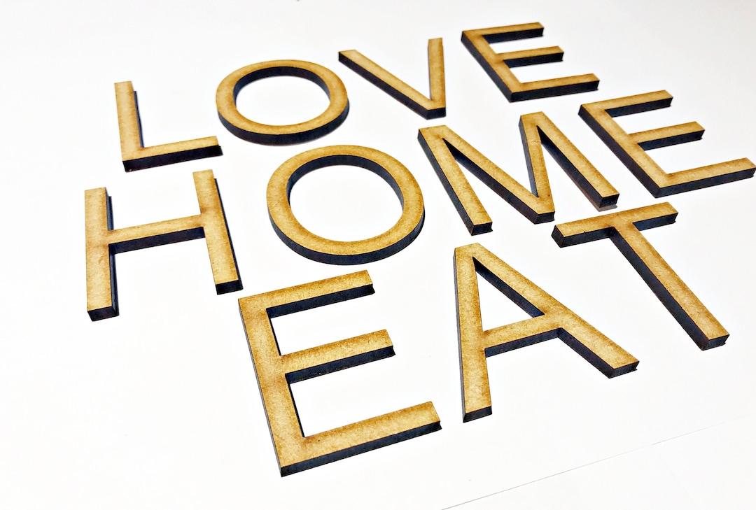 Large Wooden Letters 20cm 30cm 40cm / Wall Hanging Signs / Craft Wooden ...