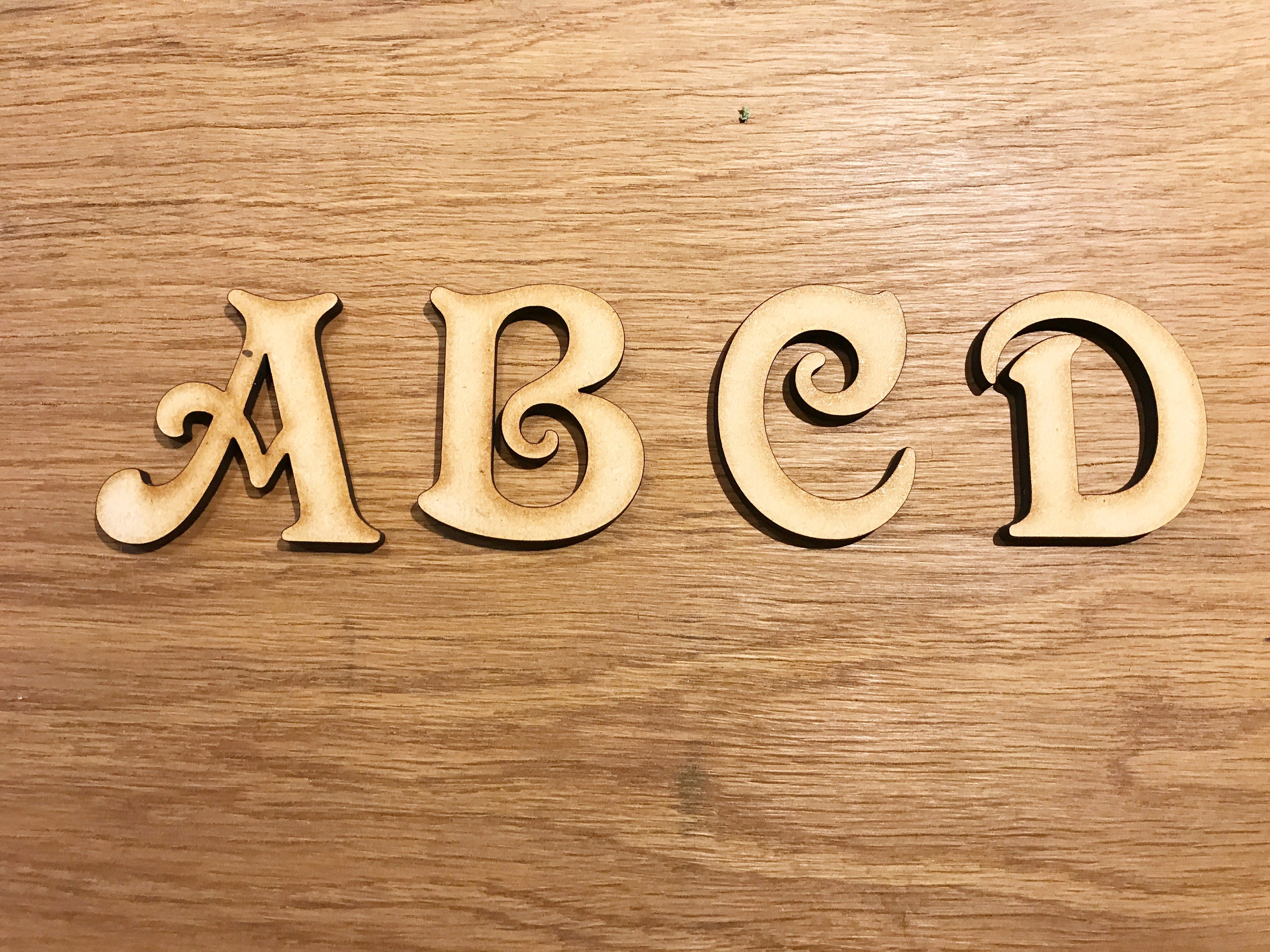 Personalised Keyring Initial and Name Wood Letter Engraved - Etsy