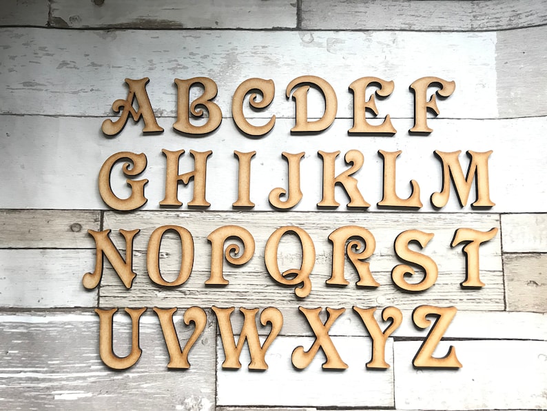 Wooden letters 2cm 20cm Small And Large 4mm thick in | Etsy