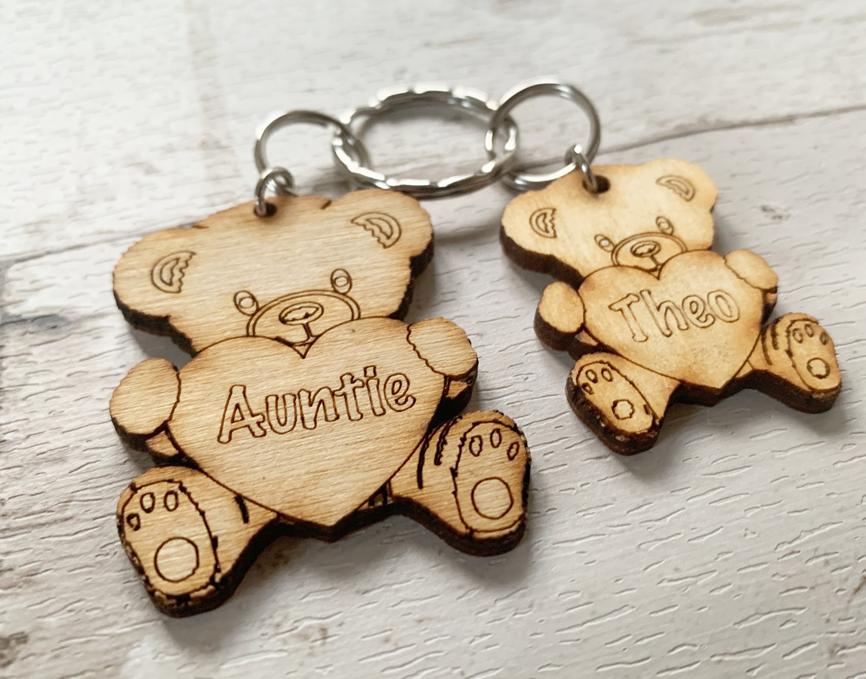 Personalised Teddy Bear Keyring / Personalised Keyring Gift / - Etsy UK