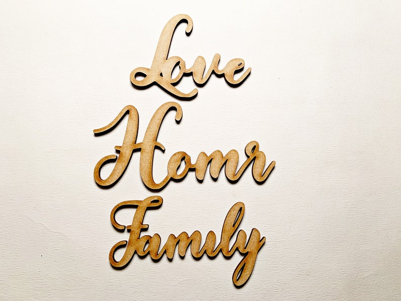 Script Personalised Wooden Sign Sizes 5cm 15cm Height Wall - Etsy UK