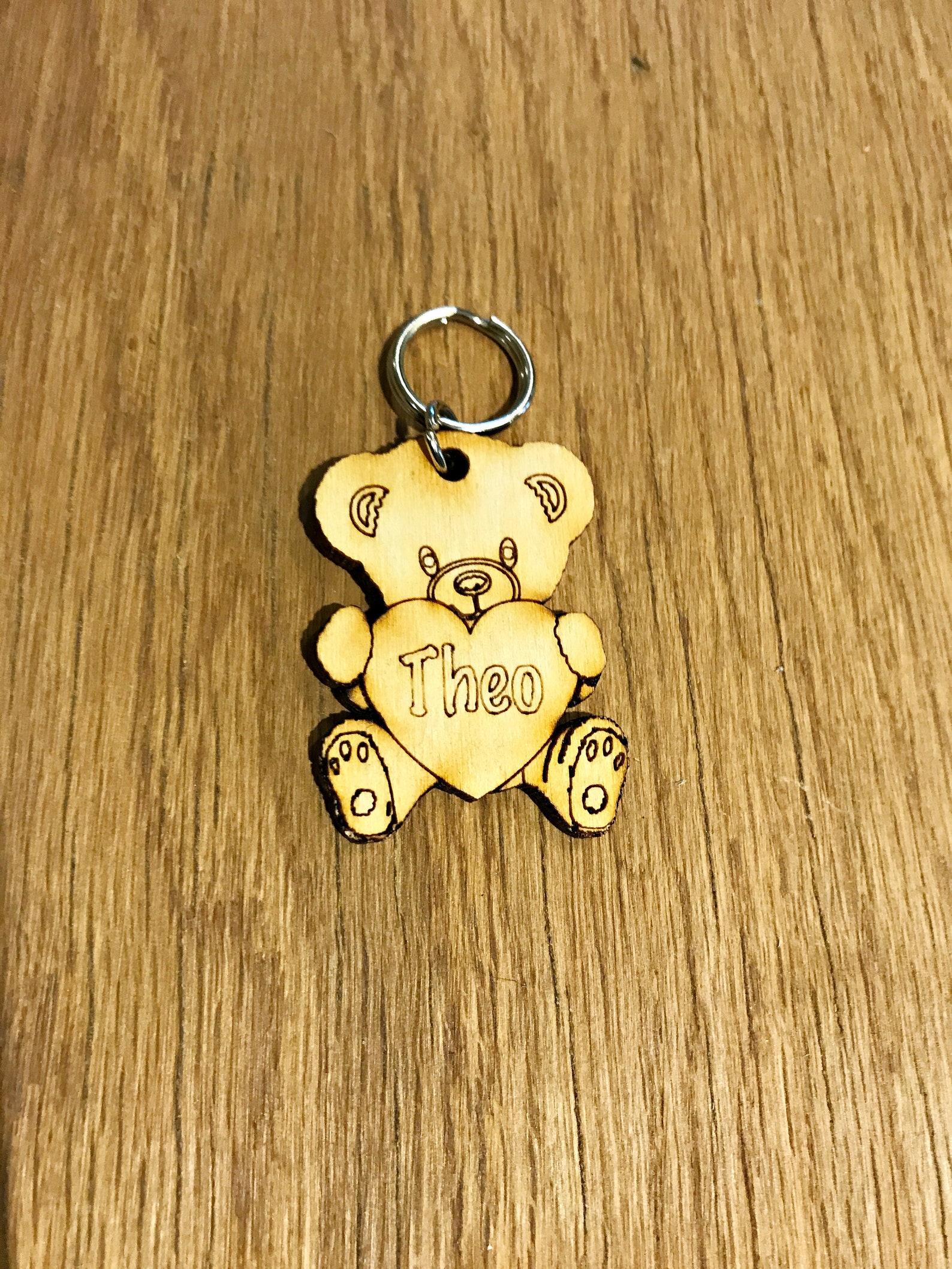 Personalised Teddy Bear Keyring / Personalised Keyring Gift / - Etsy UK
