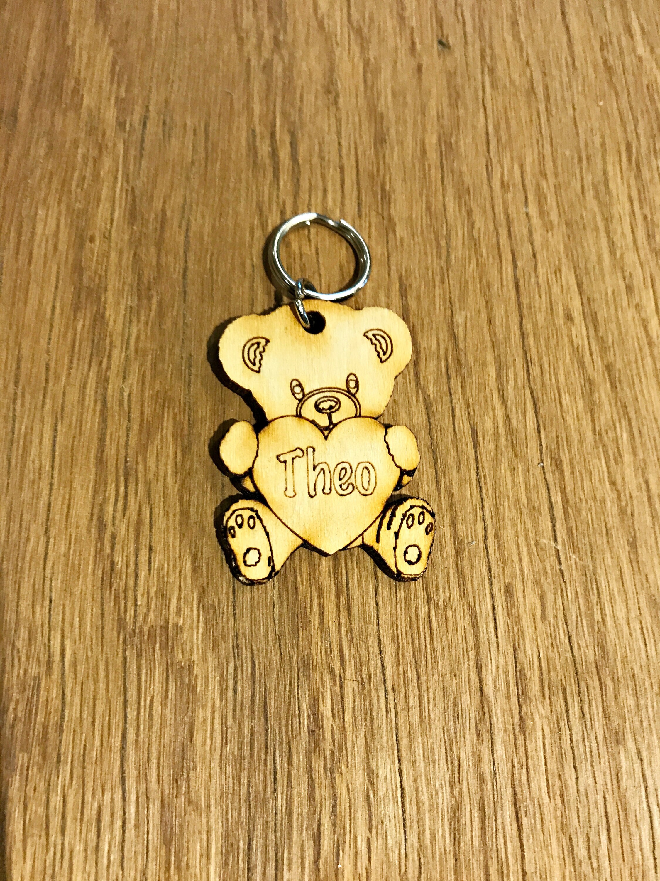 Personalised Teddy Bear Keyring / Personalised Keyring Gift / | Etsy UK