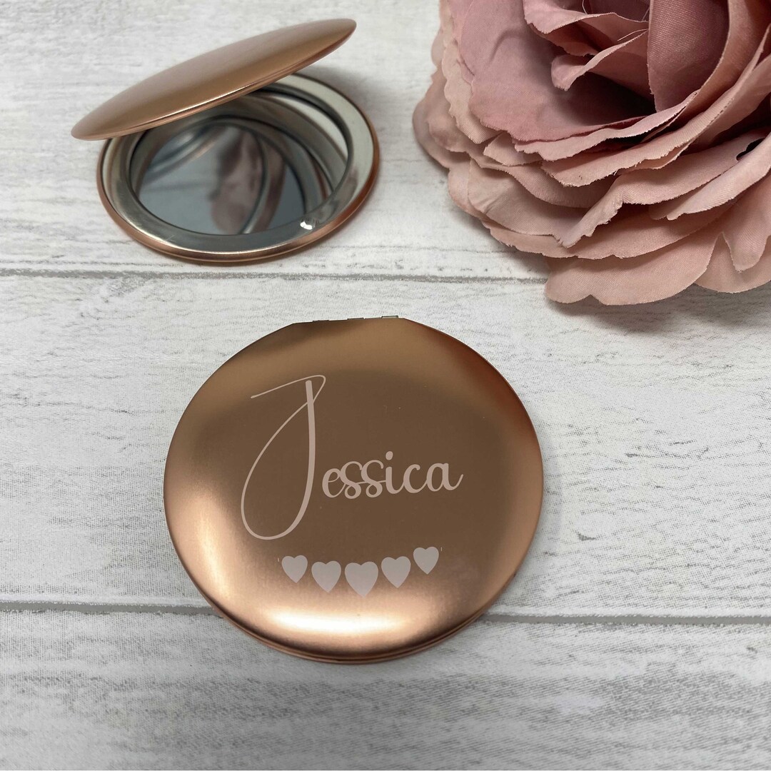 Personalised Name Engraved Compact Mirror - Personalised Gift, Wedding ...