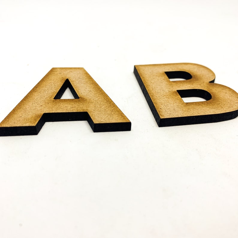 Wooden Letters 2cm 20cm 4mm Thick in Arial Bold Font / - Etsy