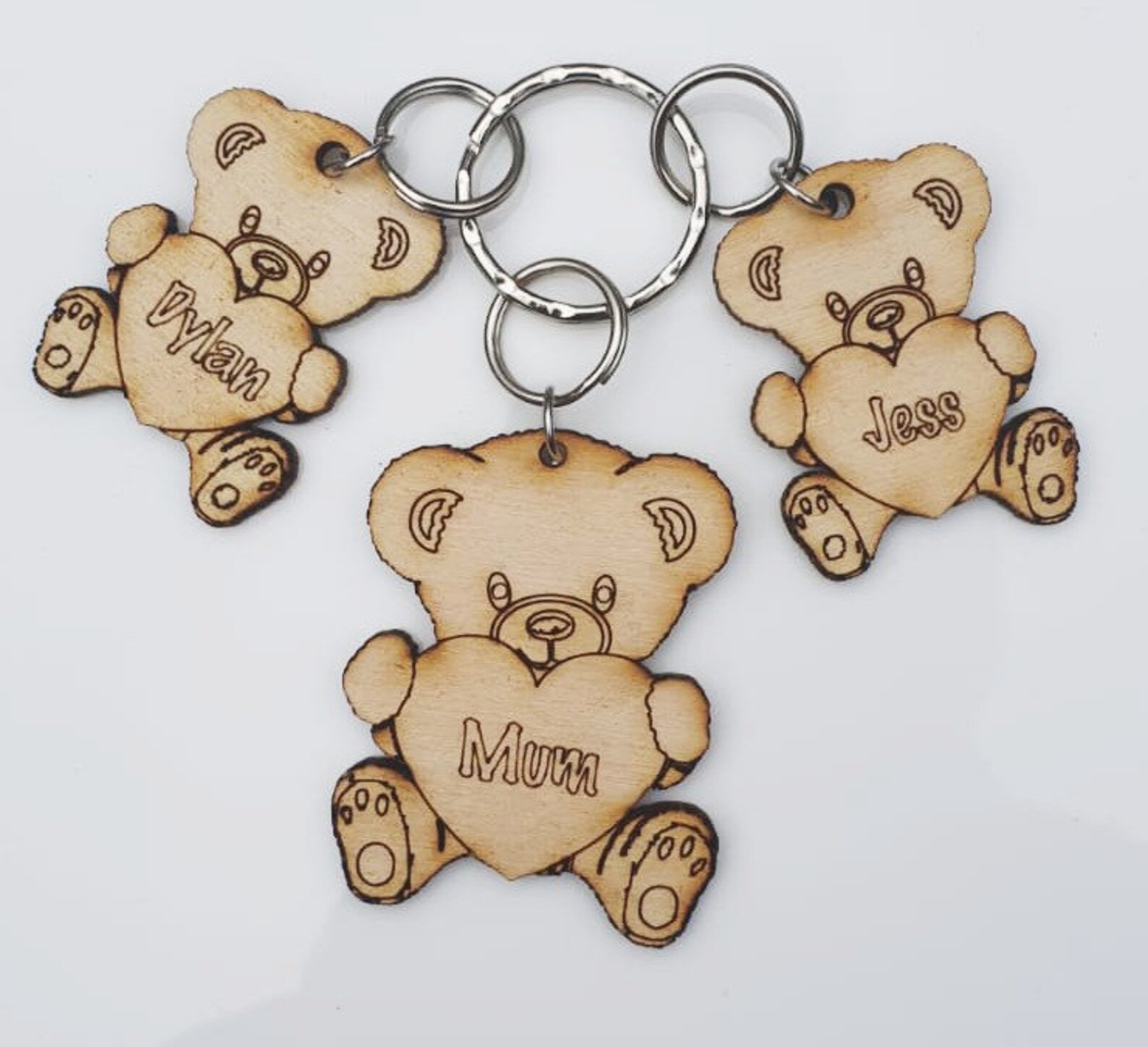 Personalised Teddy Bear Keyring / Personalised Keyring Gift / - Etsy UK