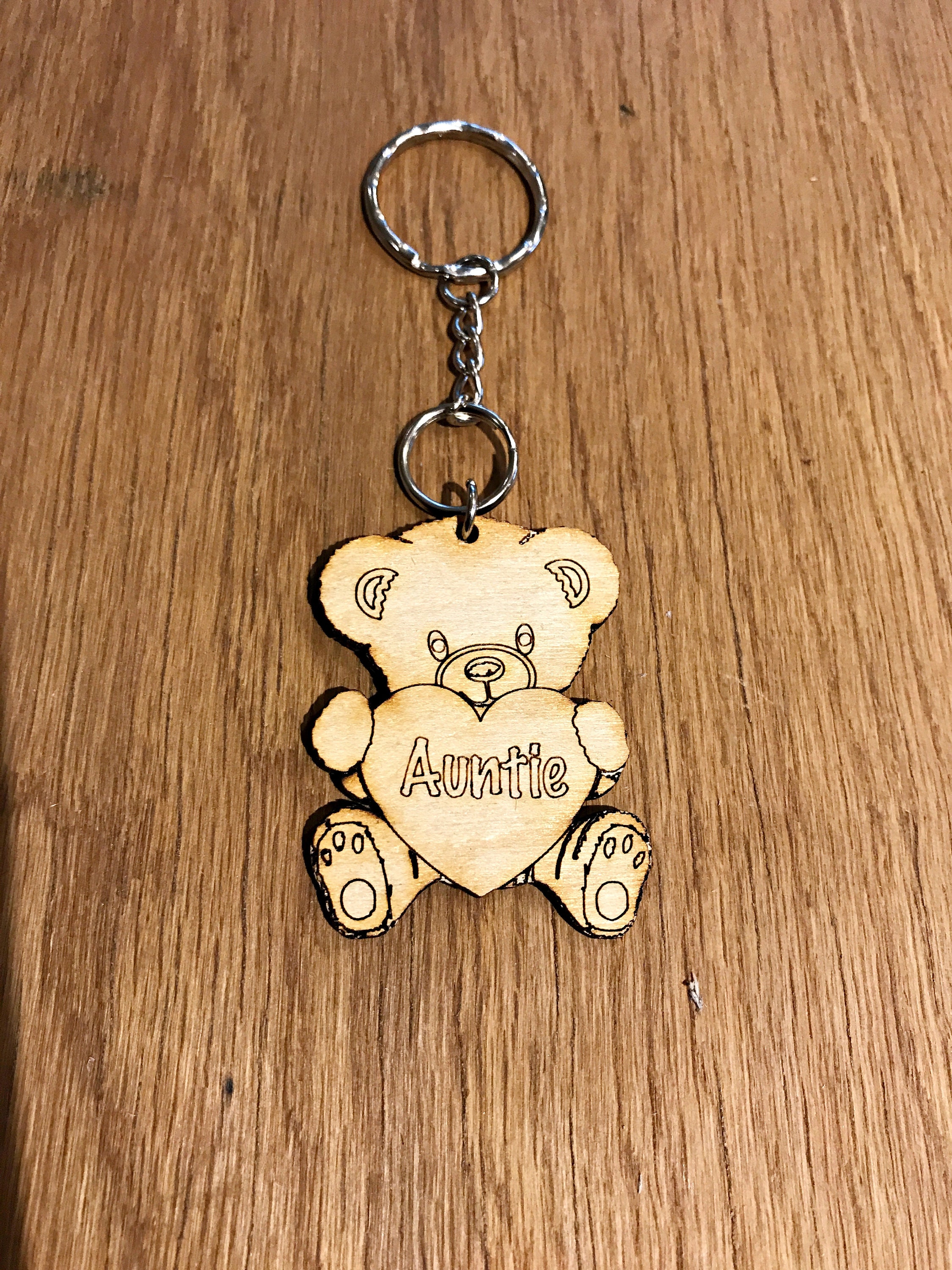 Personalised Teddy Bear Keyring / Personalised Keyring Gift / - Etsy UK