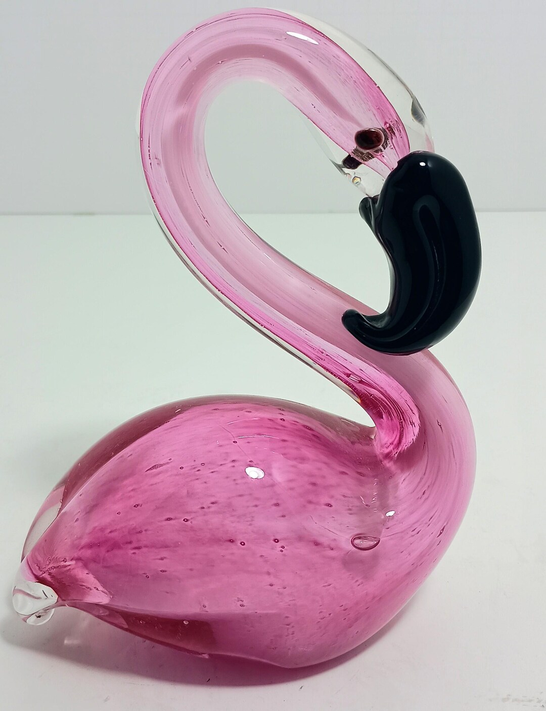 Murano Glass Pink Flamingo Figurine - Etsy