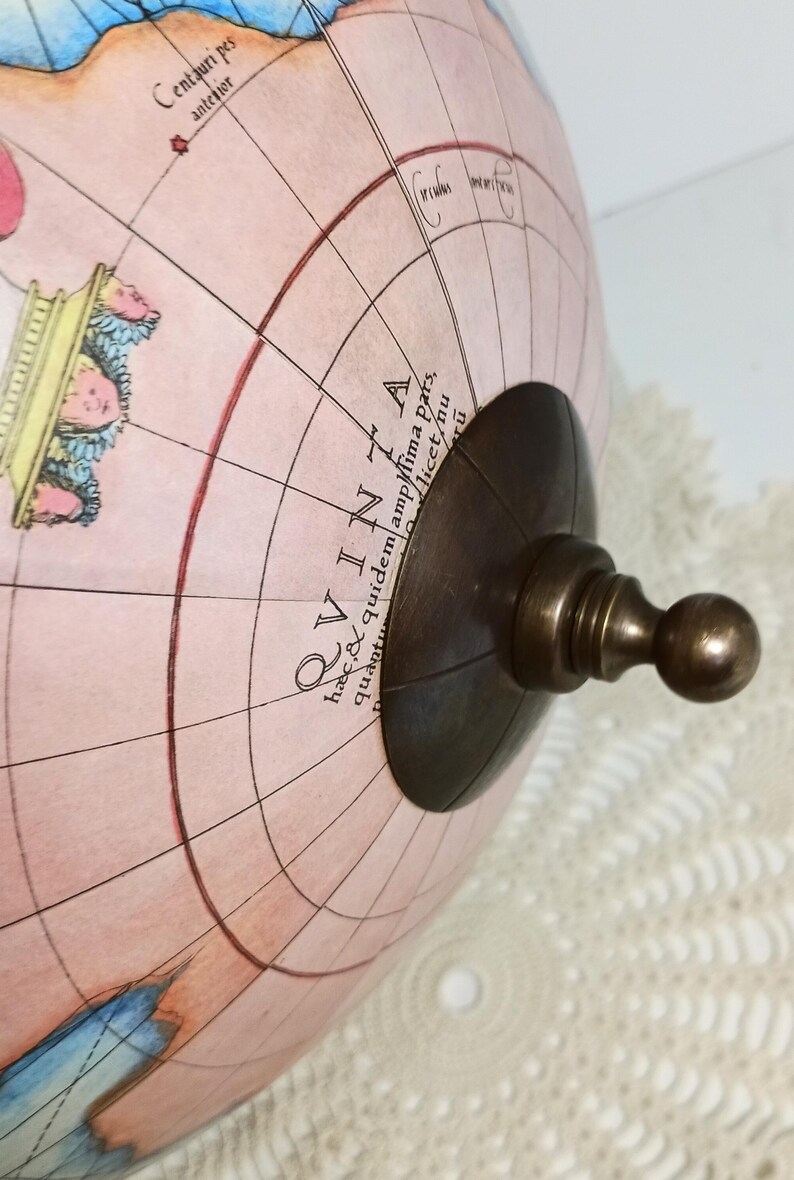 Vtg Baroque Style Latin 1541 Map Hanging Globe - Etsy