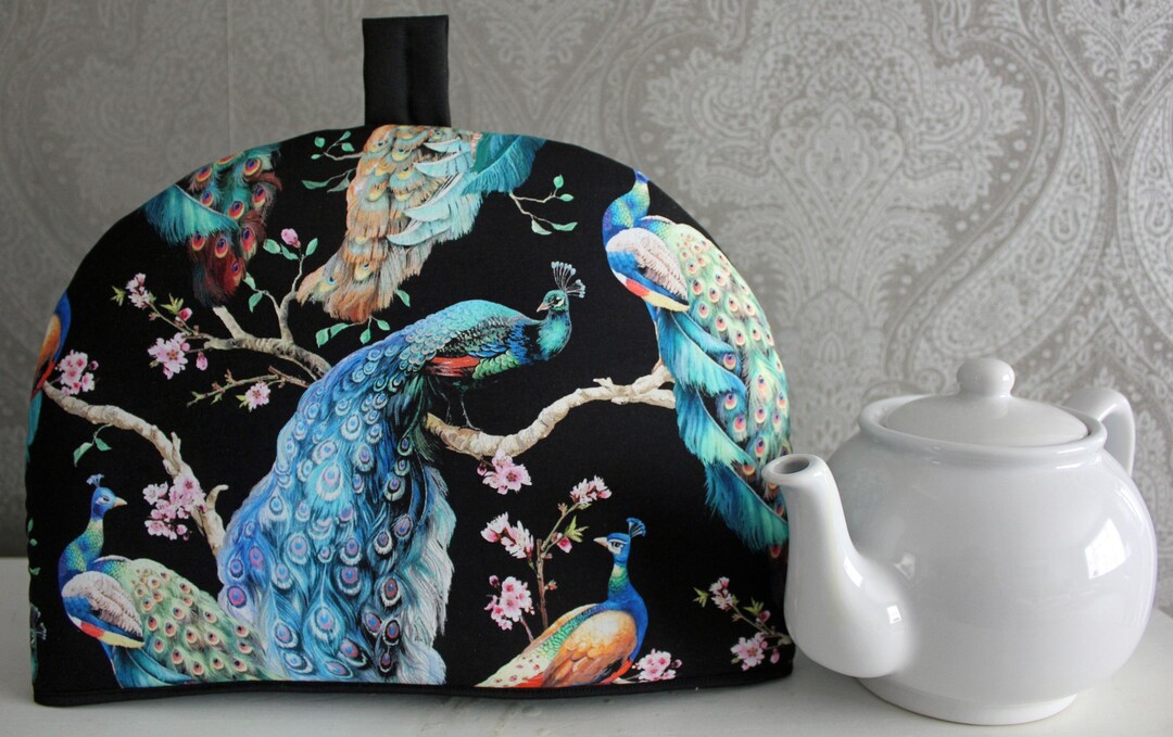 Handmade Peacock Tea Cosy, Floral Cotton Tea Pot Cover - Etsy