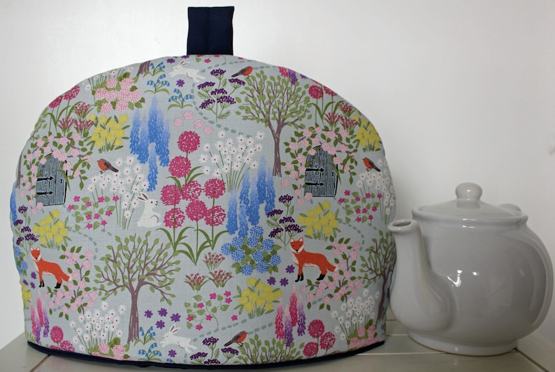 Handmade Insulated Tea Cosy: English Garden, Foxes & Robins - Etsy