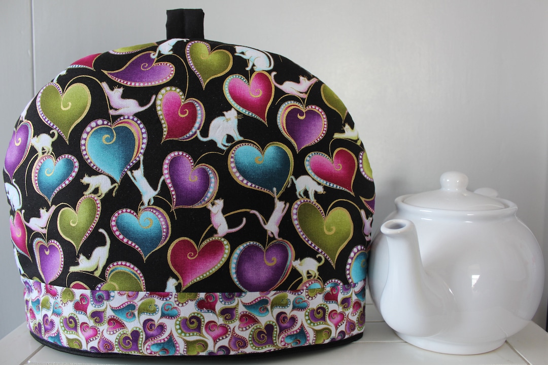 Cats Design Insulated Tea Cosy Cats Hearts - Etsy UK