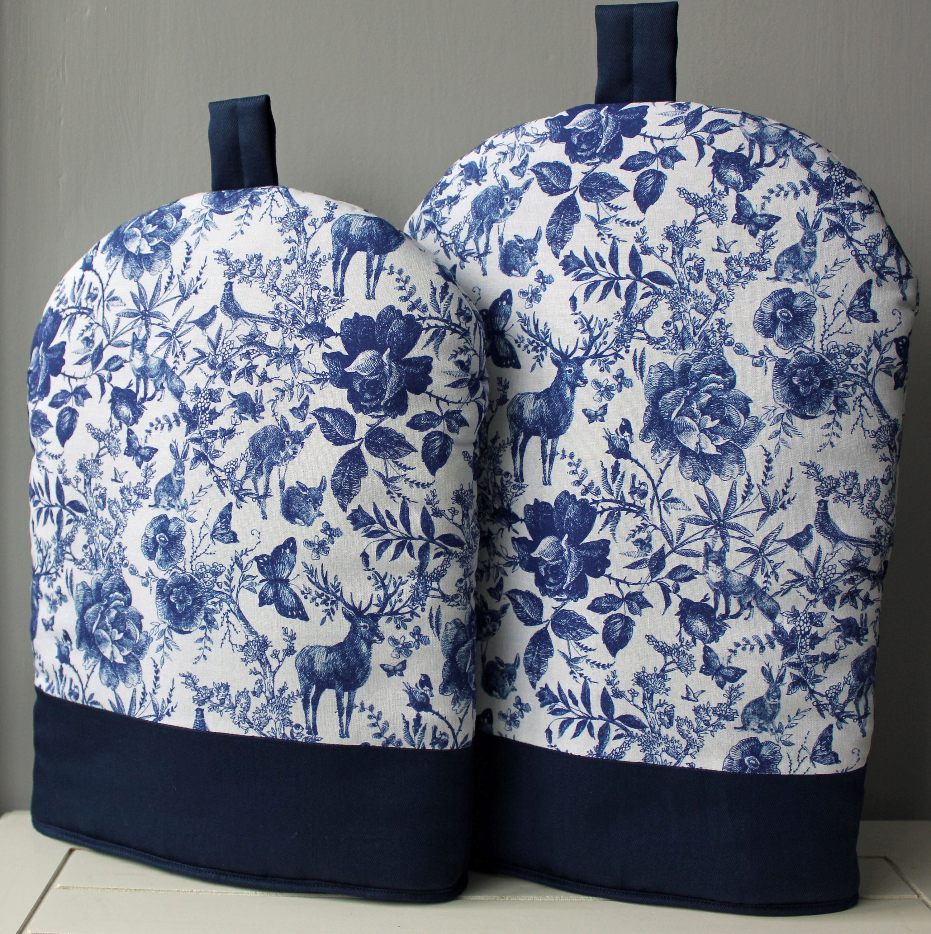Insulated French Press Cozy: Blue Woodland Scene Cafetiere Cover - Etsy