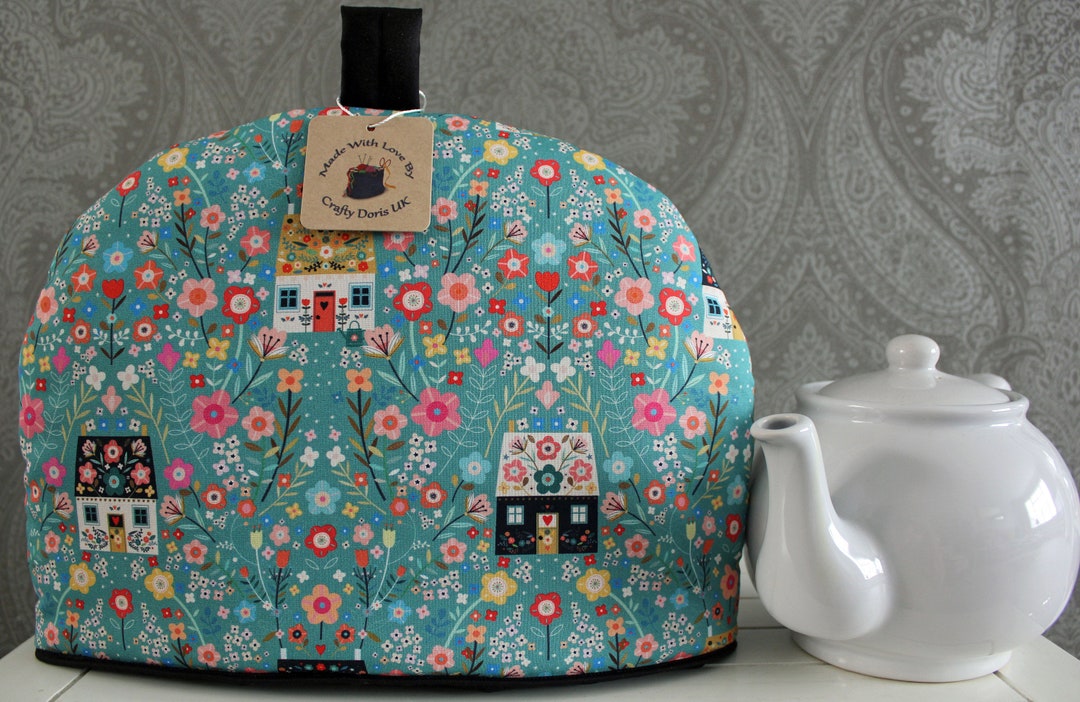 Tea Cosy, Insulated Flowers and Houses Design Tea Cosy - Etsy