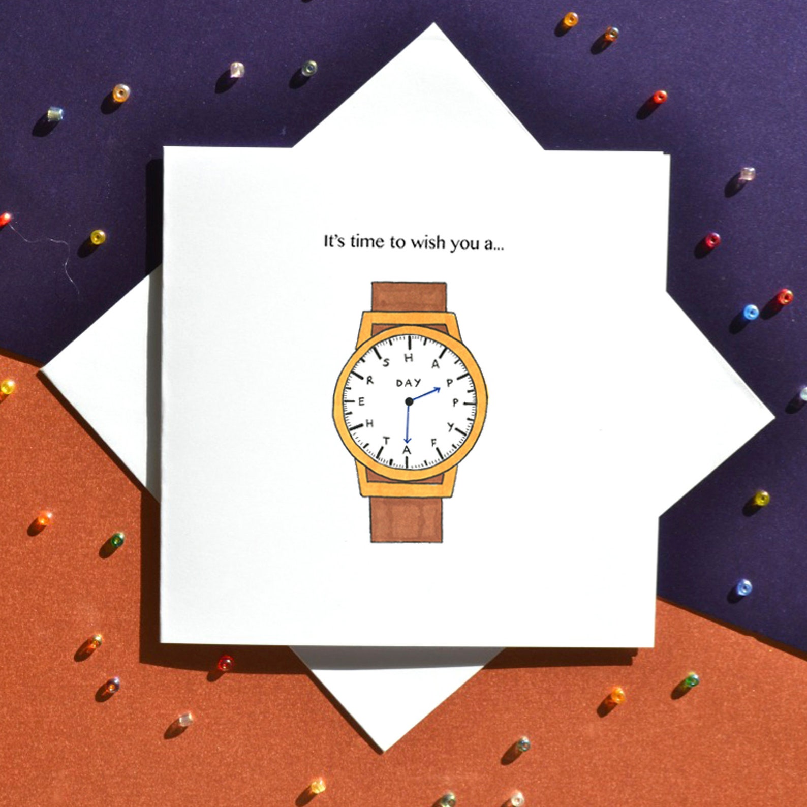 Birthday Watch Card - Etsy