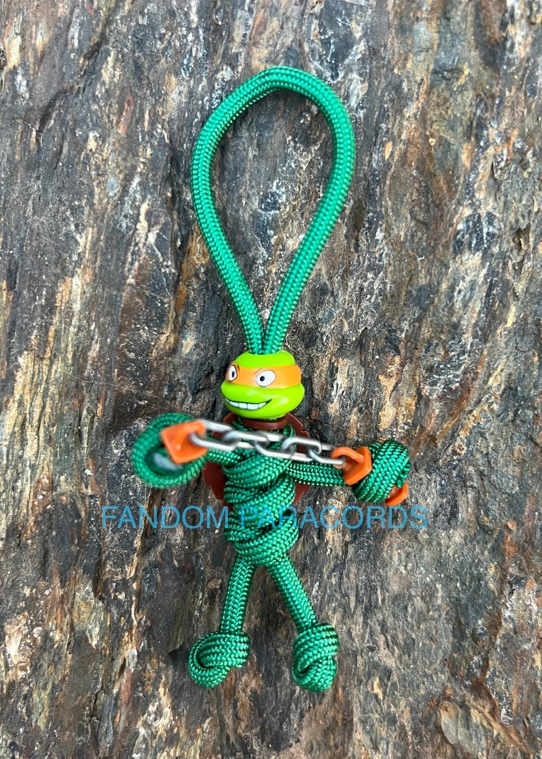 Michelangelo Mutant Ninja Turtles Paracord Keychain, Everyday Carry ...