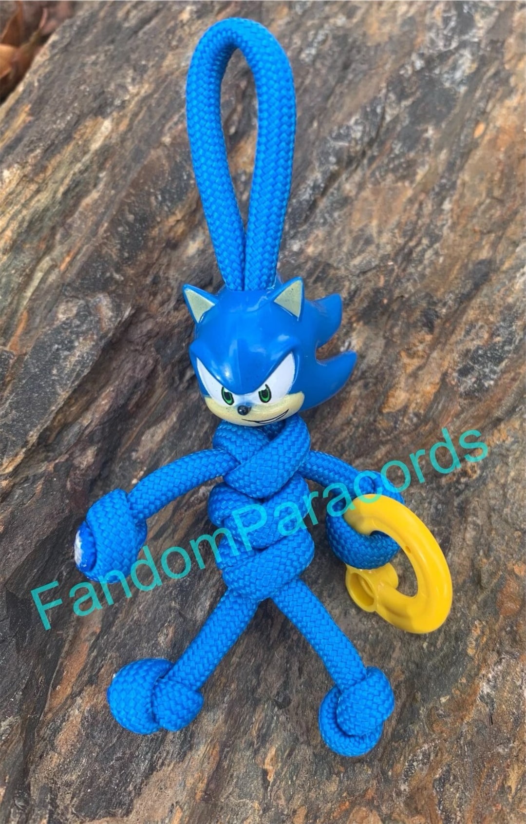 SONIC THE HEDGEHOG Paracord Keychain, Everyday Carry Keyring, Sega ...