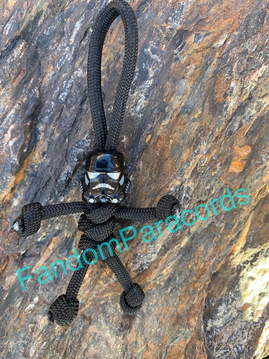 BLACK SHADOW STORMTROOPER Paracord Keychain, Everyday Carry, Biker ...