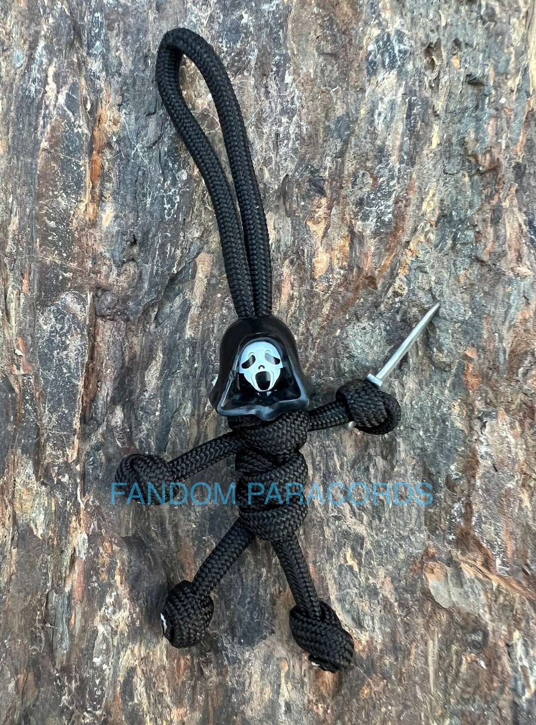 SCREAM Mask Paracord Keychain, Everyday Carry Keyring, Scream Halloween ...