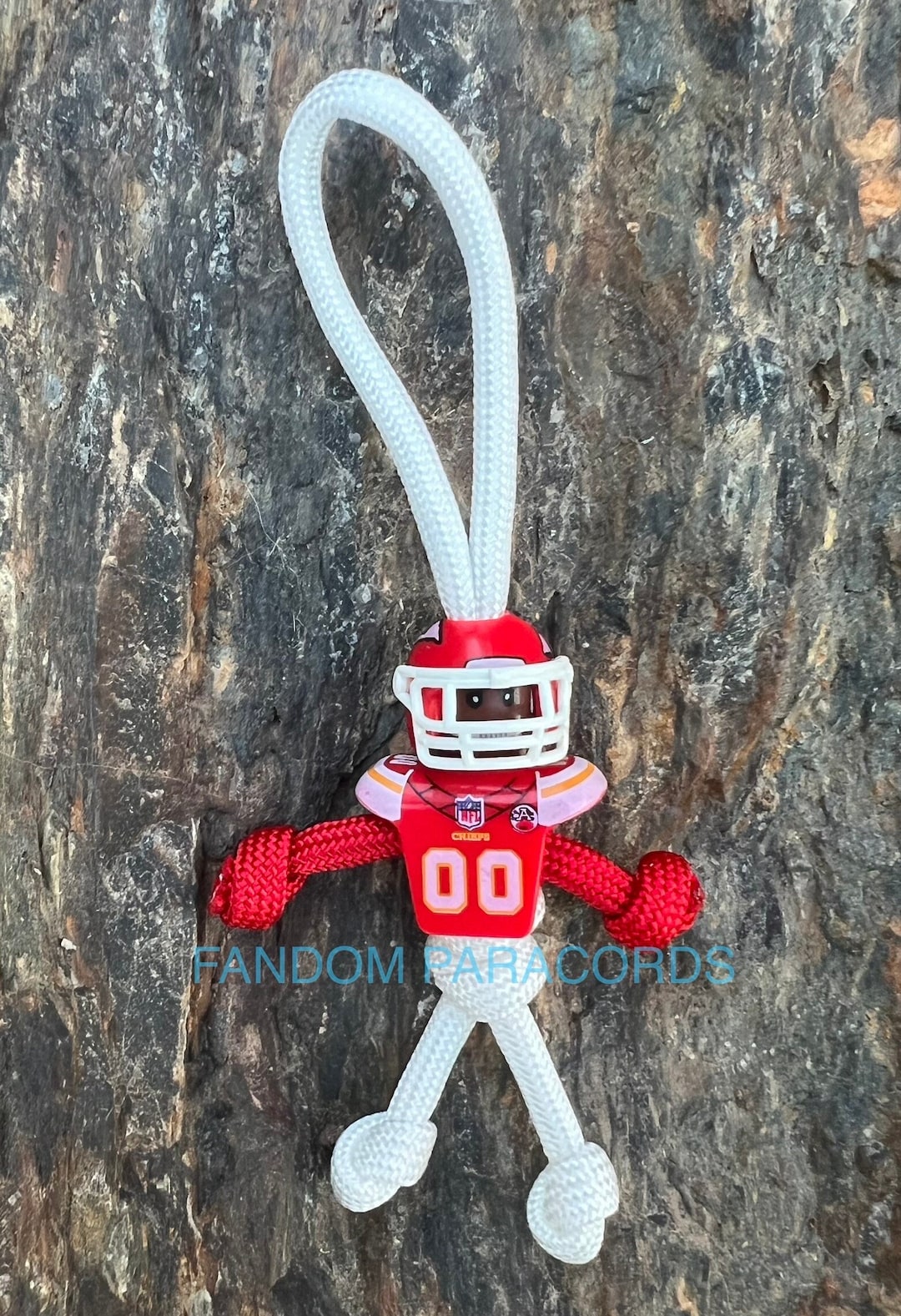 Kansas City Chiefs Paracord Keychain, Everyday Carry Keyring, Football ...
