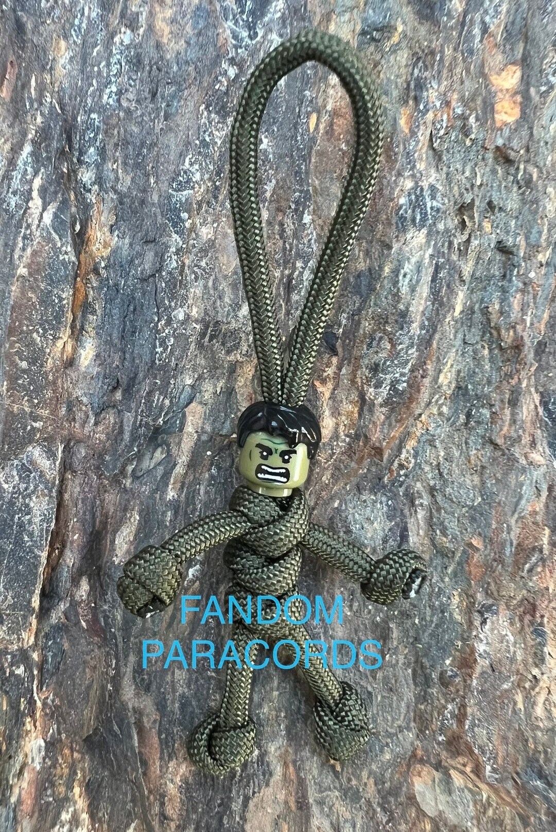 HULK Paracord Keychain, Every Day Carry, Avengers Marvel Keychain, Lego ...