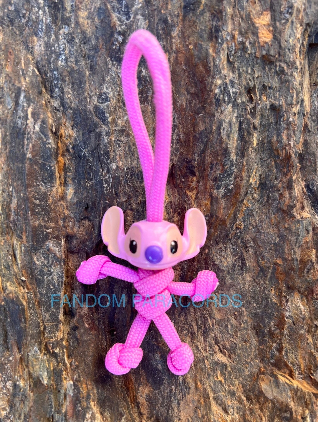 ANGEL Stitch Paracord Keychain, Everyday Carry Keyring, Disney Keychain ...