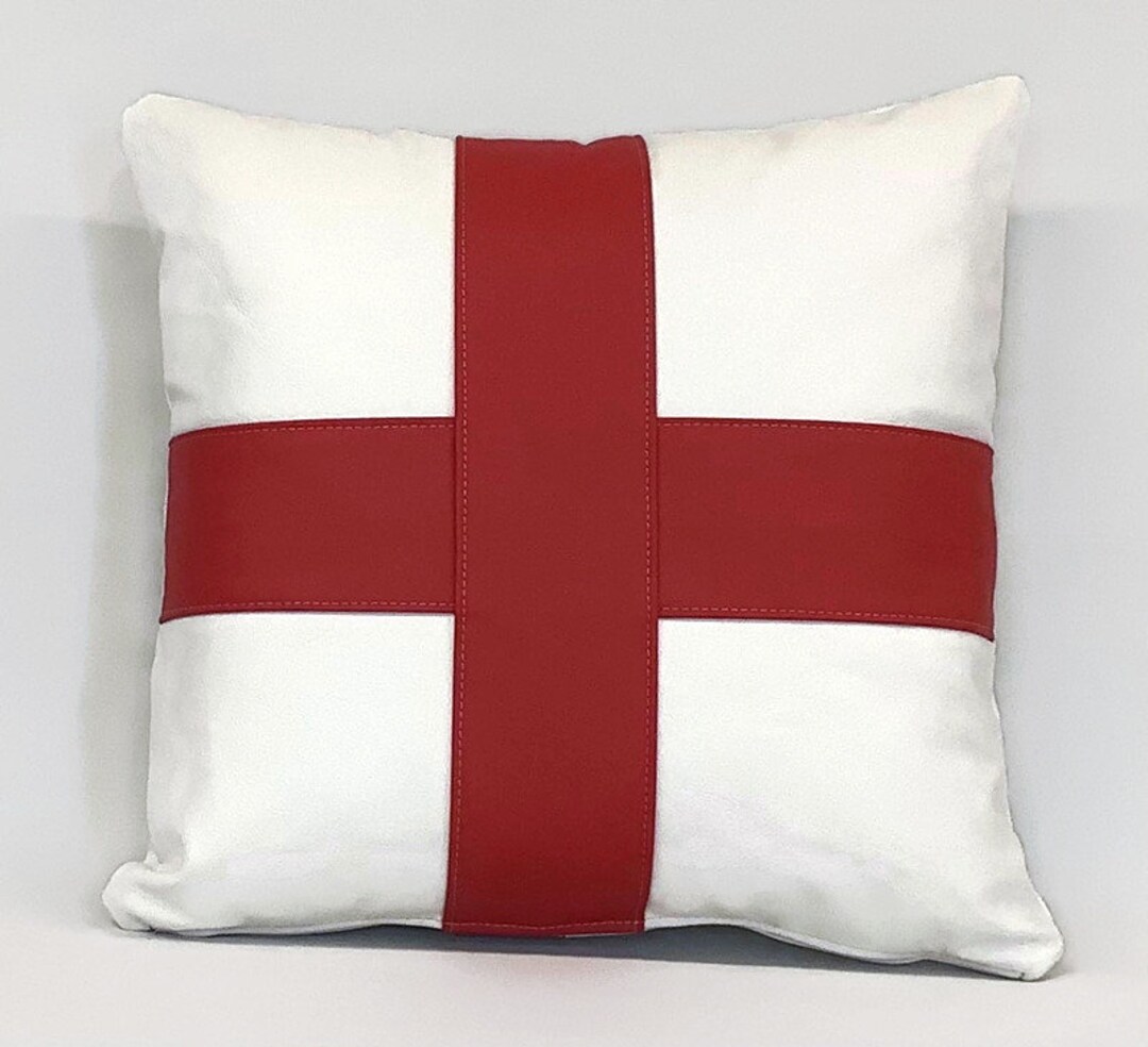 The Traditional Leather George Cross Cushion - Etsy