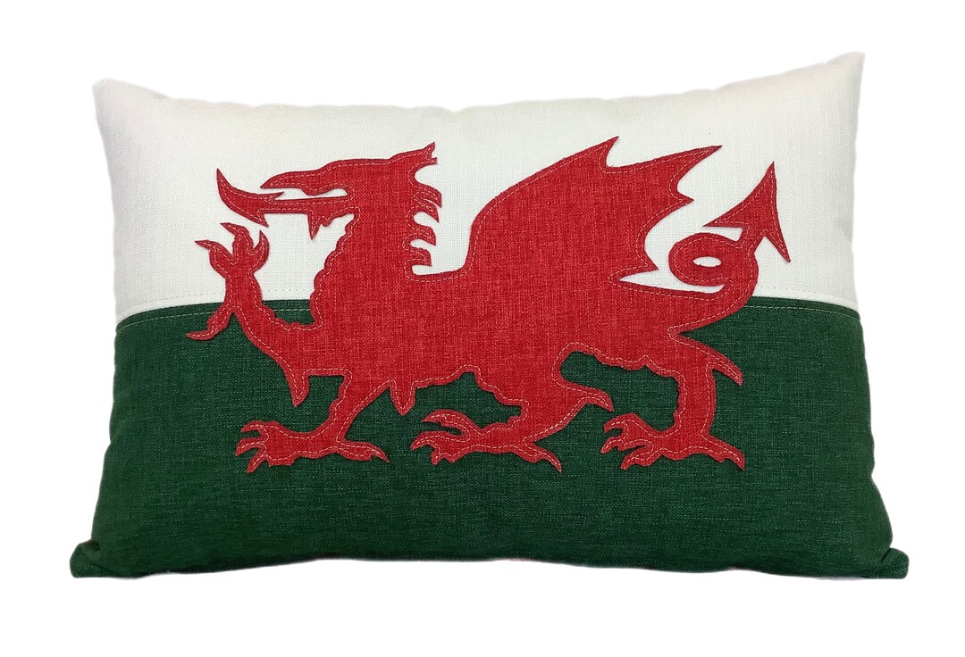 The Welsh Flag Cushion - Etsy