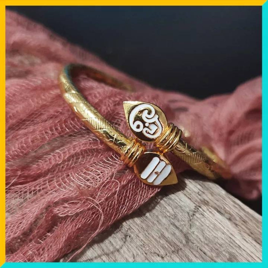 Premium Good Quality Pure Brass Panchloha Panch Dattu Murugan Vel Kada ...