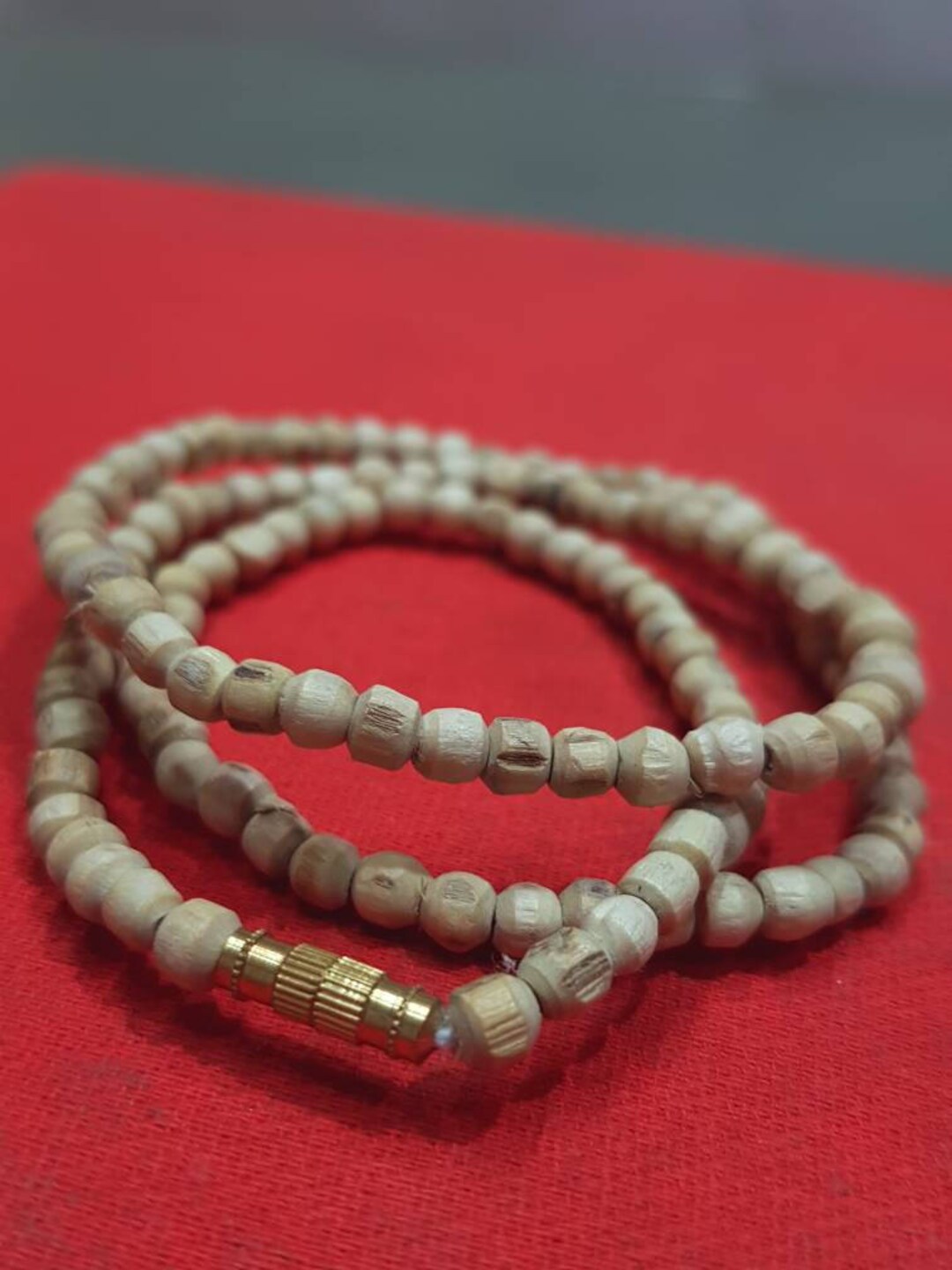 Beautiful Orignal Tulsi Wood Necklace Kanti Mala - Etsy