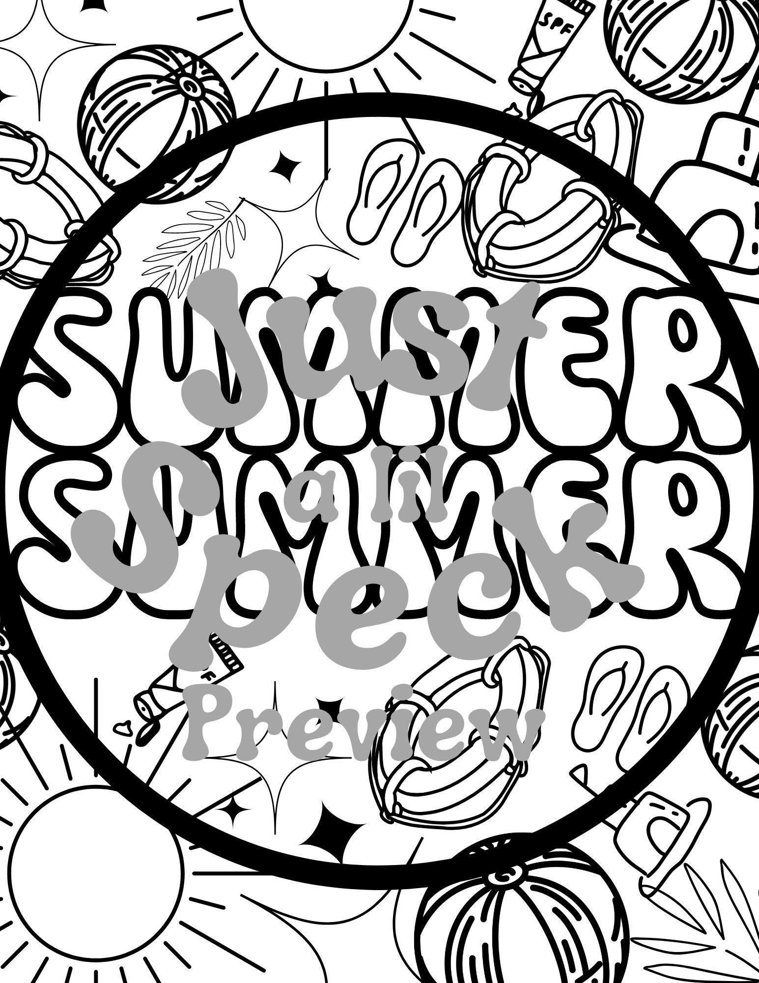 Retro Summer Coloring Page Schools Out Activity Bundle Pack 6 Pages ...