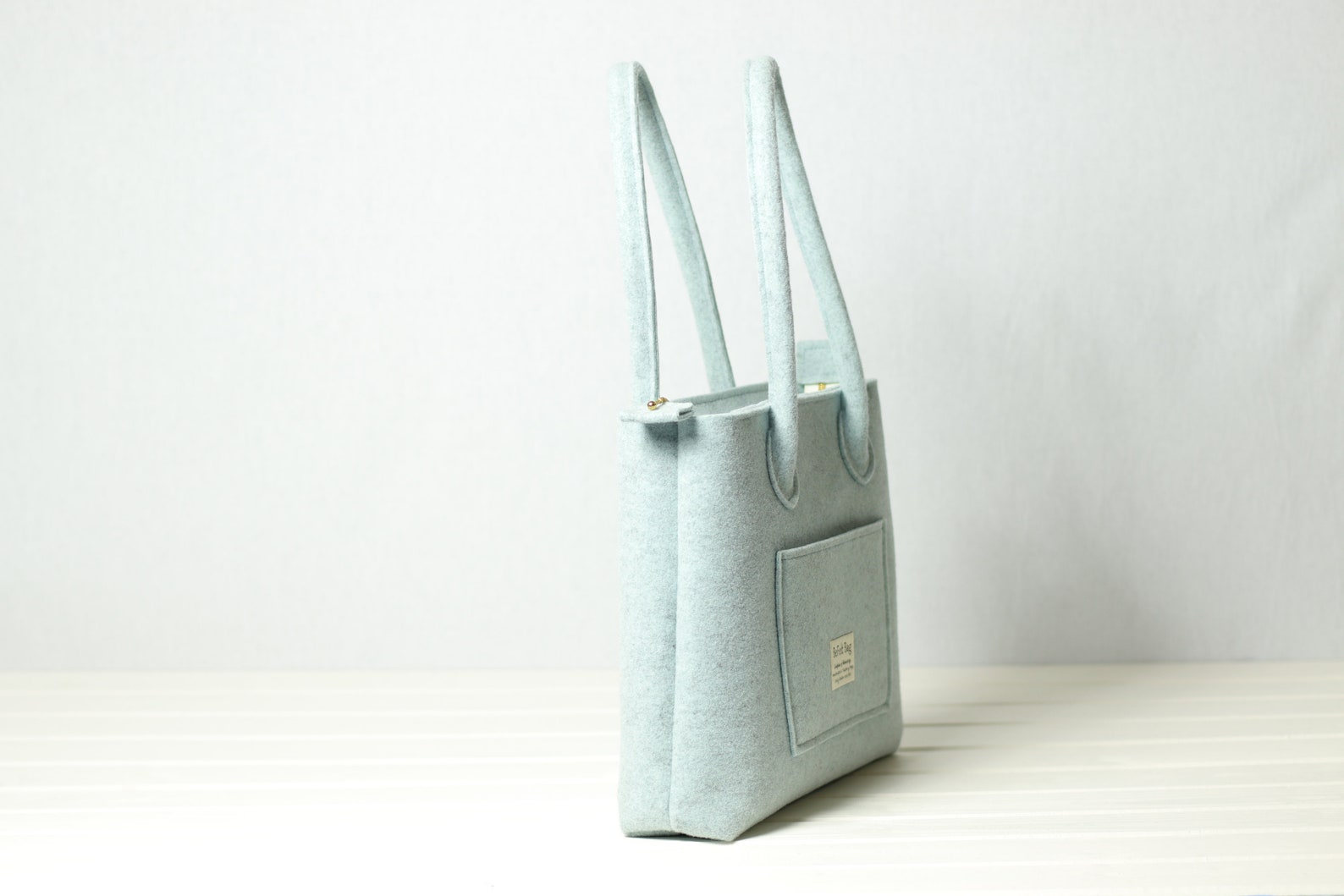 Casual Shoulder Felt Bag Light Blue Bag Woman Laptop Bag - Etsy