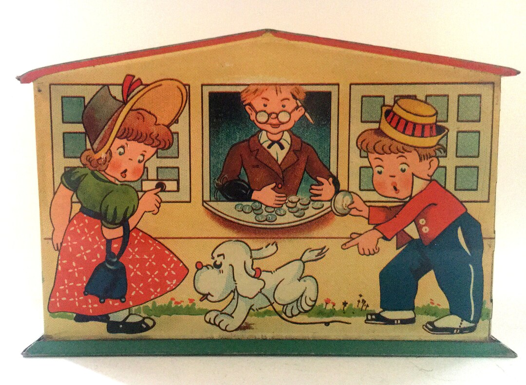 23/02 TINPLATE MECHANICAL BANK, Bank, Money Box, Lithographed Tin ...