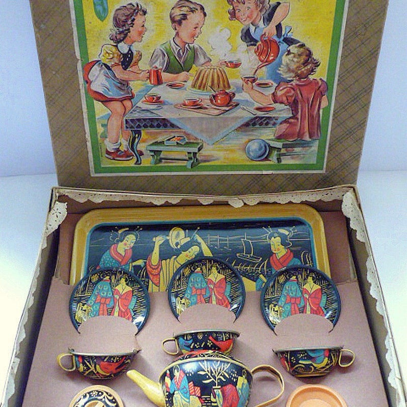 Tin Tea Set - Etsy