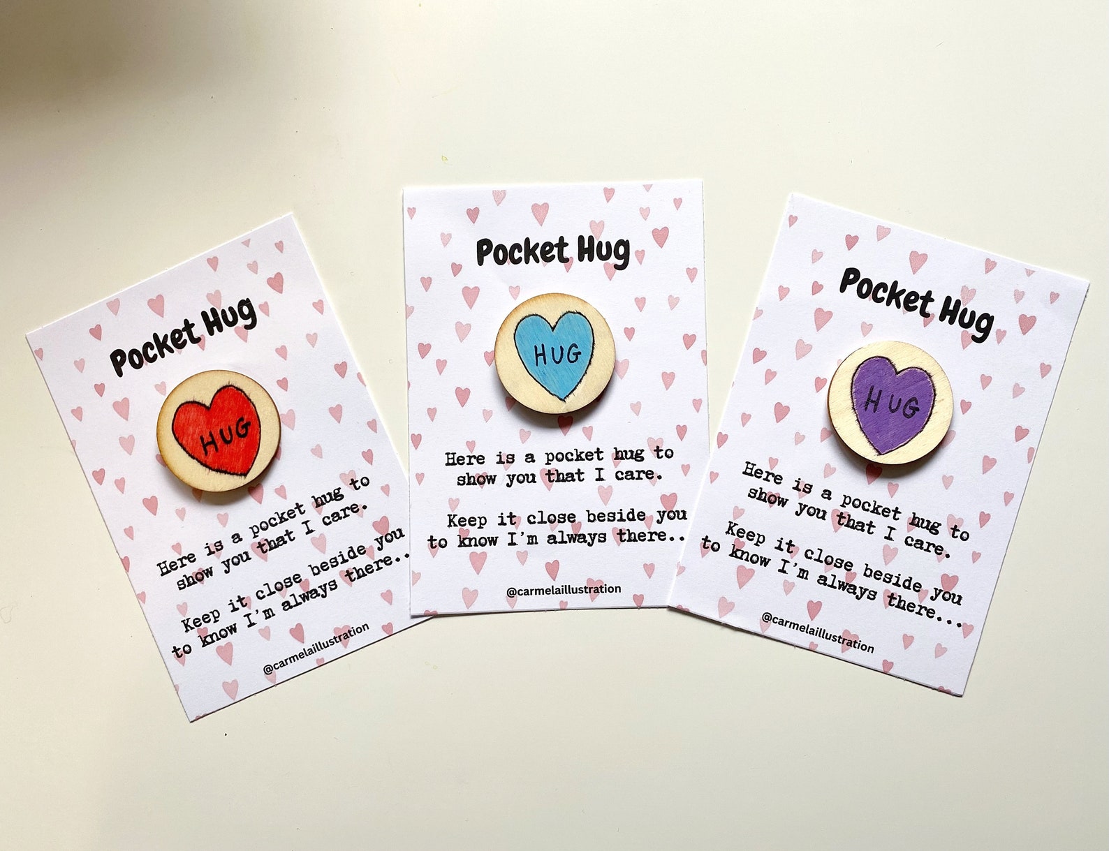 Pocket Hug Blue Heart, Sending Hugs, Thinking of You Gift, Friendship ...