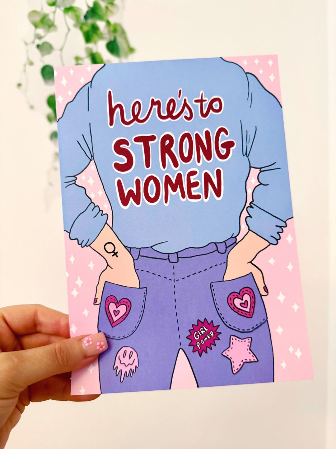 Here’s to Strong Women Print – Feminist Wall Art, Inspirational Quote ...