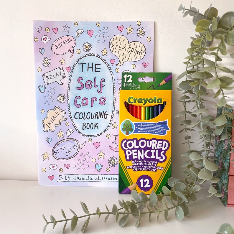 Self Care Colouring Book Positive Colouring Book Adult - Etsy