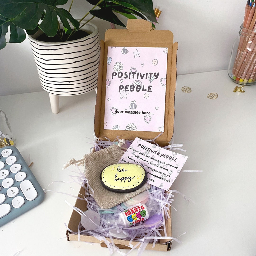 Positivity Pebble, Pocket Pebble, Hand Painted Rock, Painted Pebble ...