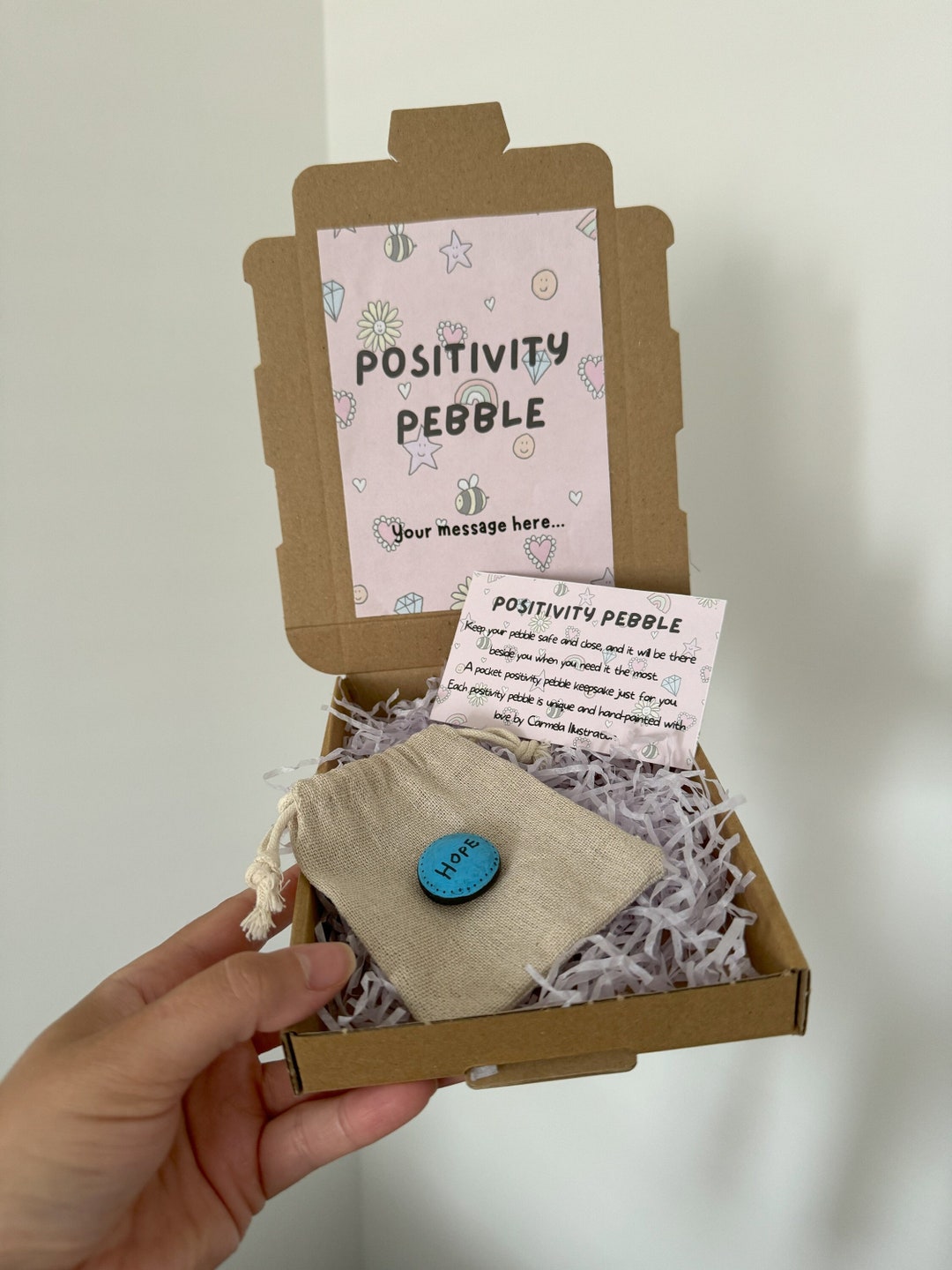 Positivity Hope Pocket Pebbles, Affirmation Stone, Hand Painted Rock ...