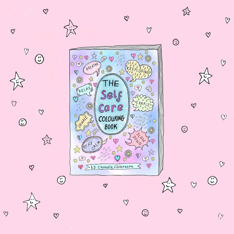 Self Care Colouring Book Positive Colouring Book Adult - Etsy