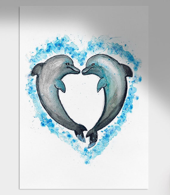 Dolphins Making A Heart