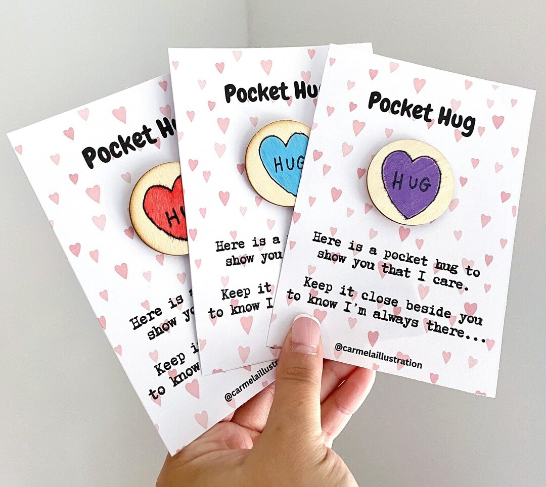 Pocket Hug Heart, Sending Hugs, Thinking of You Gift, Friendship, Small ...