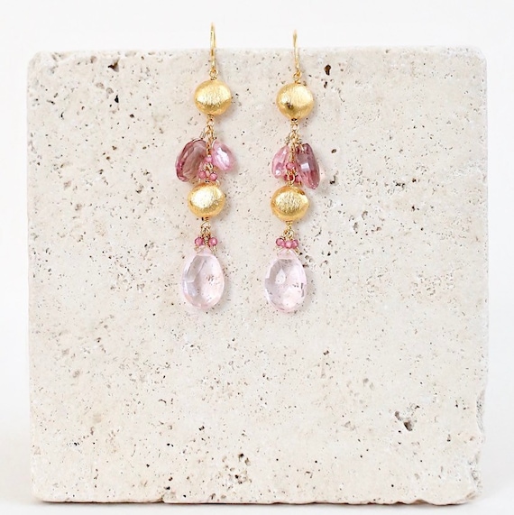 Light pink statement earrings store